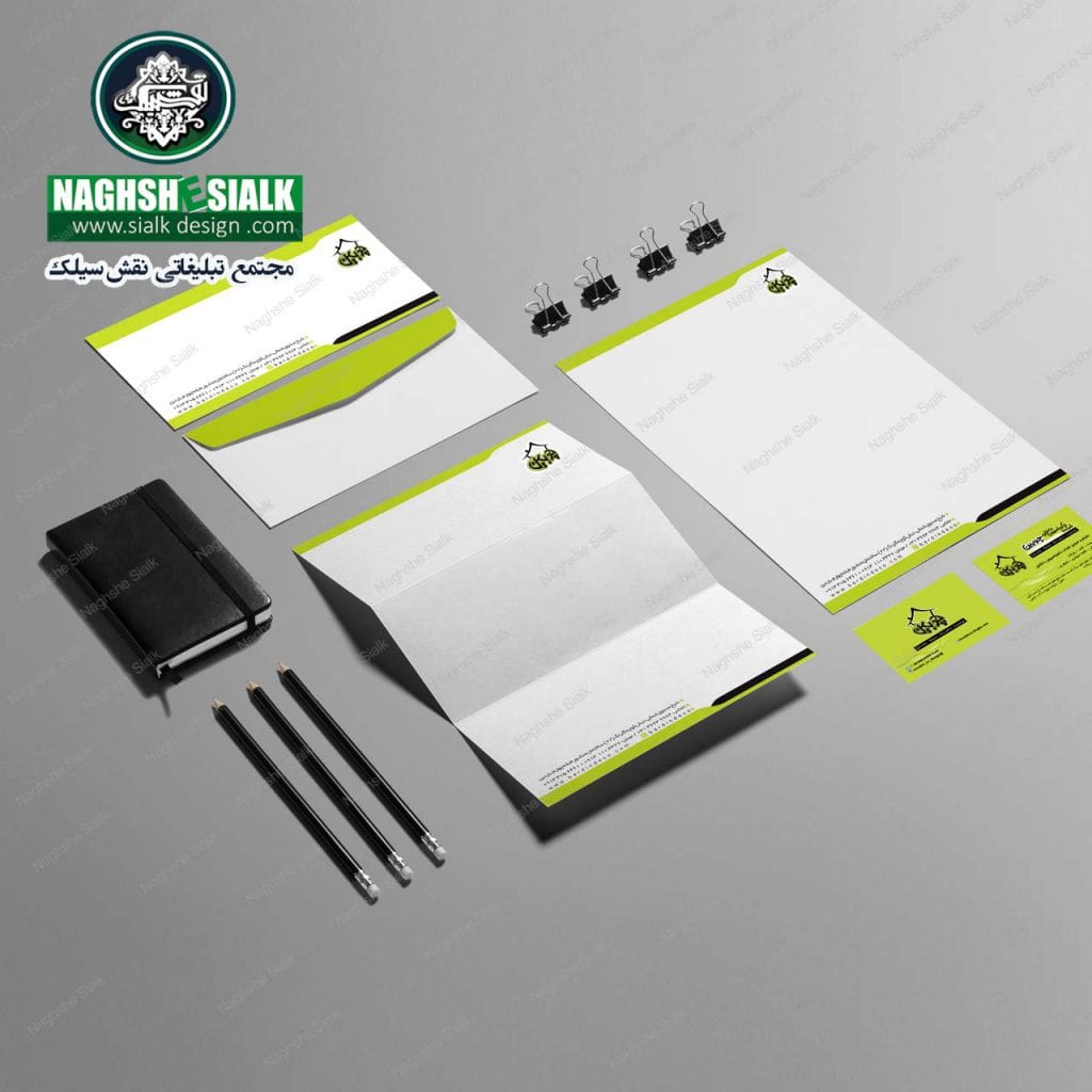 طراحی ست اداری فروشگاه اینترنتی طراحی و چاپ سیلک